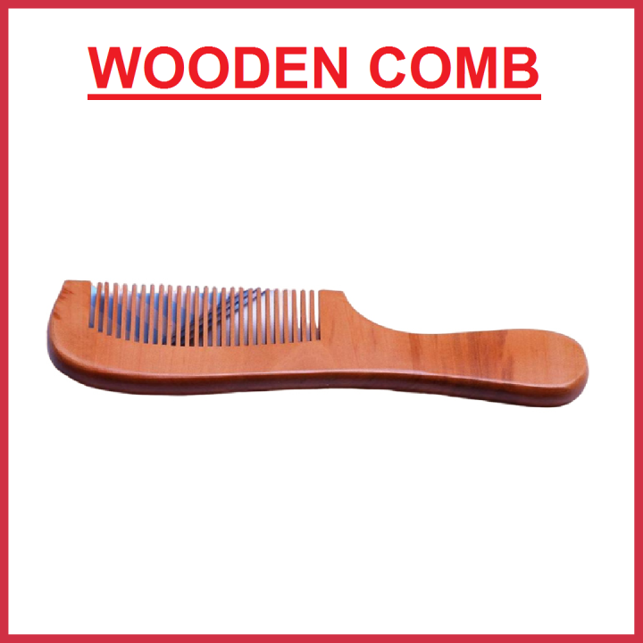 100% Organic Wooden Hair Brush | Wooden Comb for Curly Hair Anti Static ...