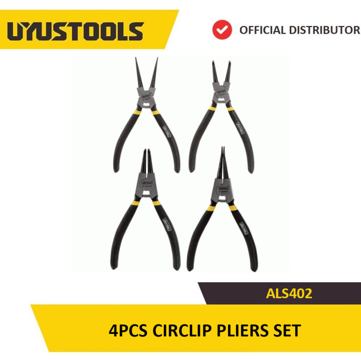 4Pcs Circlip Pliers Set Heavy Duty Heat Treated - UYUSTOOLS ALS402 ...