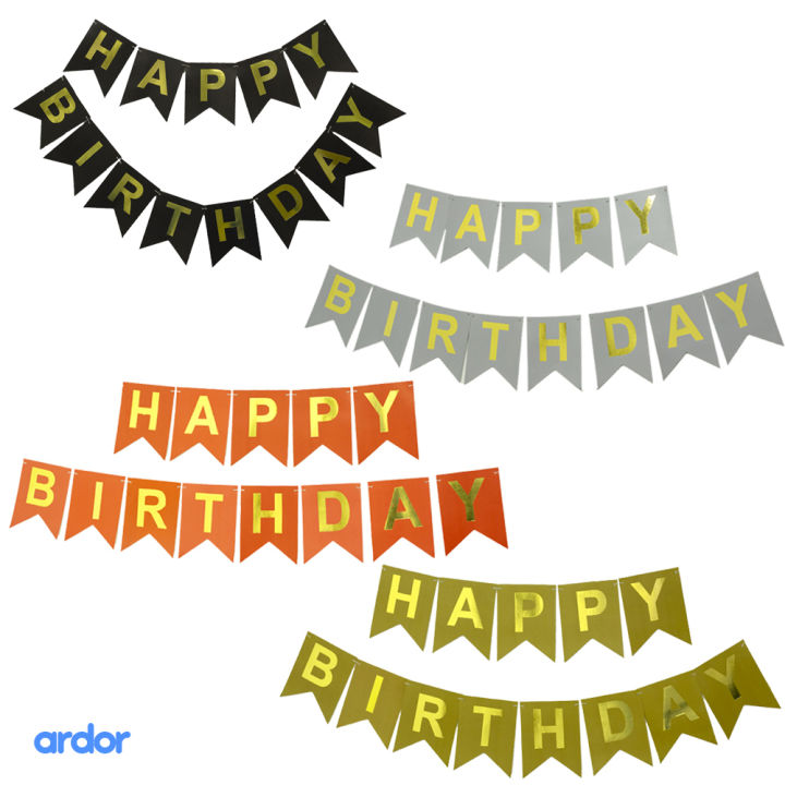 Happy Birthday Plain Bunting Banners l Party Decorations | Daraz.pk