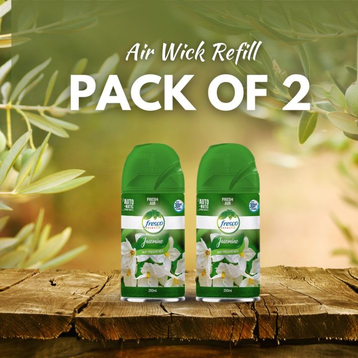 Fresco Pack of 2 Air Freshener Refills 250ml Jasmine Fragrance for ...