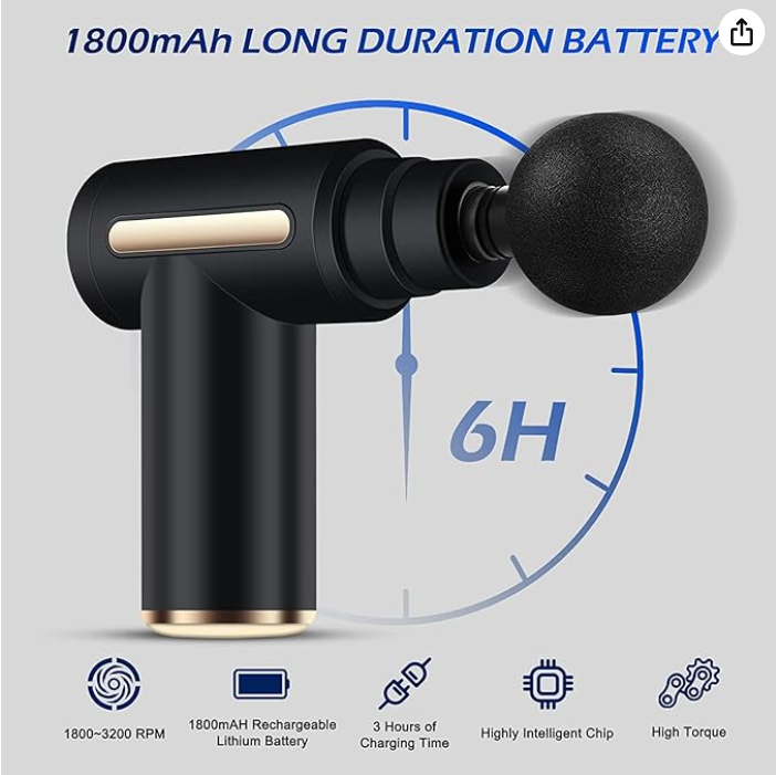 Portable Mini Massage Gun Deep Tissue,Percussion Muscle Massage Gun ...