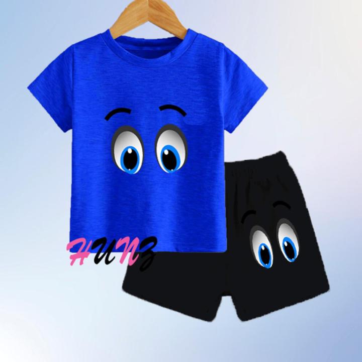 Hunz T Shirt And Shorts For Kids, Baby Boys Round Neck Short Sleeve T ...