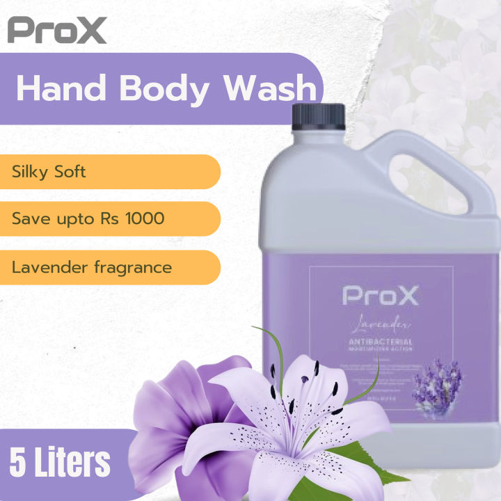 Prox - 5 Litre Antibacterial Hand Wash, Hand Soap, Body Wash Liquid ...