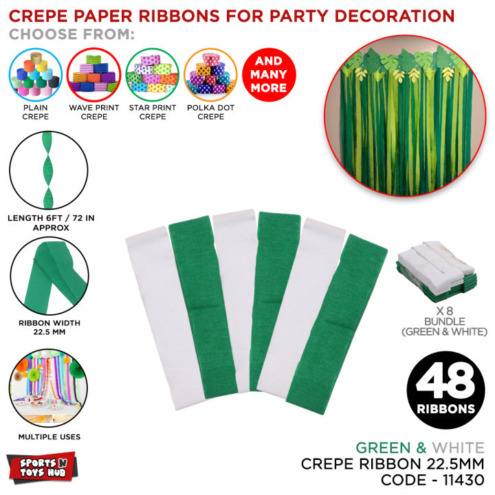 Crepe Paper Ribbons Collection For Party Decoration, Birthday Parties ...