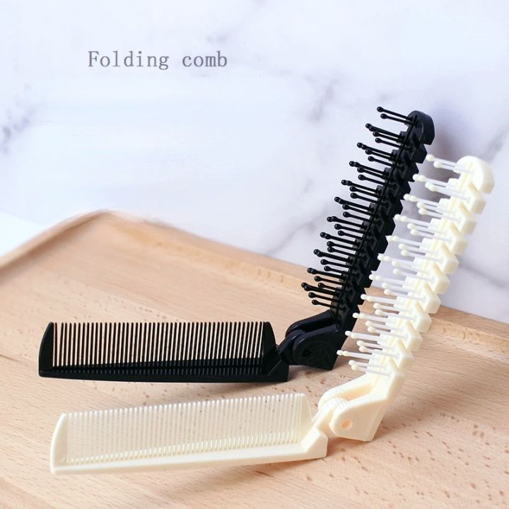 Anti Static Hairdressing Combs Portable Folding Pocket Combs 2 In 1 ...