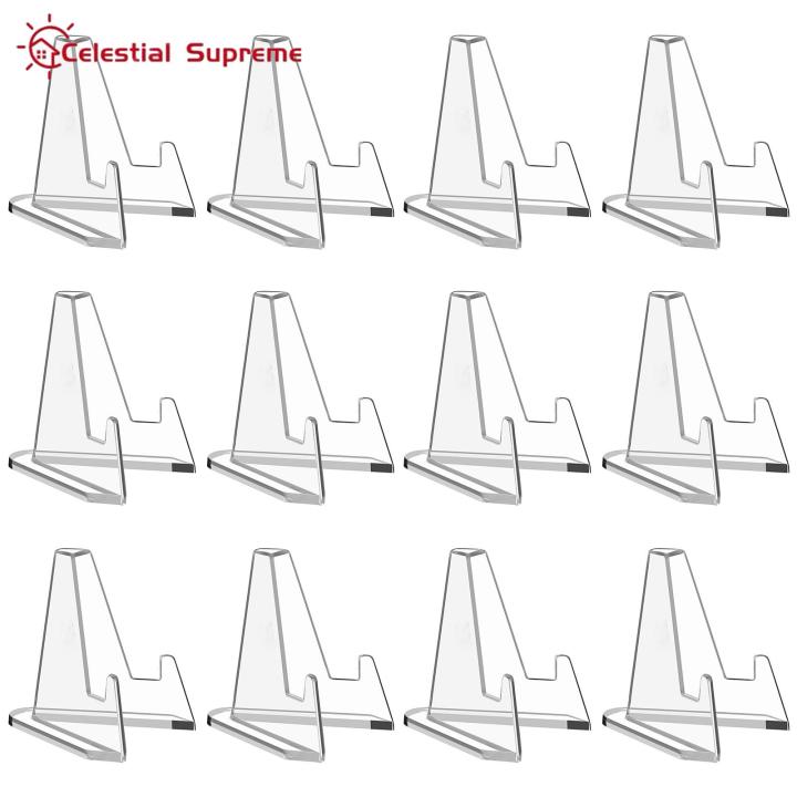 Acrylic Display Stand 12/24pcs Clear Display Stand Mini Triangle Coin ...