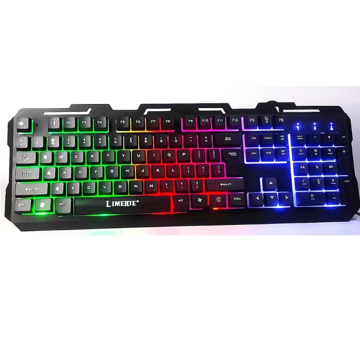 LIMEIDE K20 RGB Backlit Gaming Keyboard | Mechanical Feel & Metal Plate ...