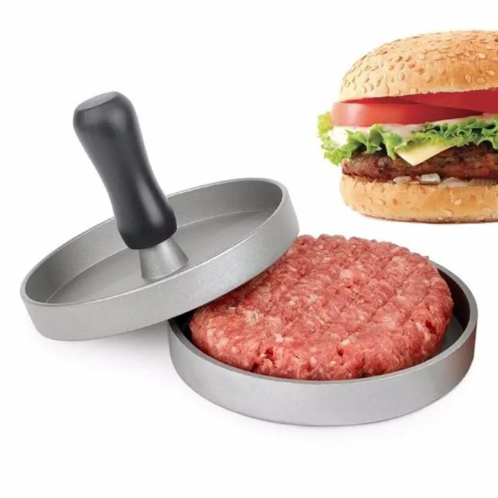 Heavy Duty Non Stick All Metal Burger Patty Press Chicken Beef Steak ...