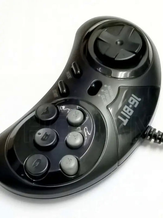 Universal Handle Game Controller Classic Wired 6 Buttons For SEGA ...