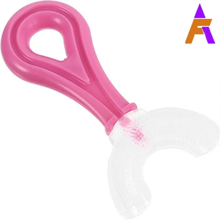U Shape Silicon Toothbrush for baby - kids, Teether Teeth Cleaning ...