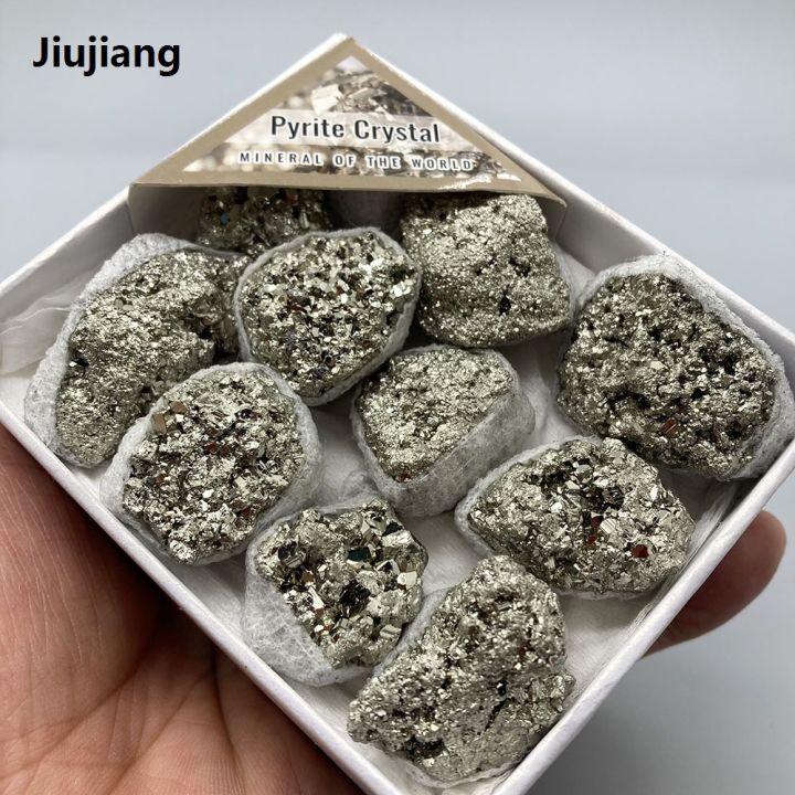 Jiujiang 2025 1 Box Natural Pyrite Raw Stone Irregular Yellow Iron Rock ...