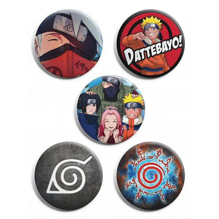 Anime Naruto Badge Uzumaki Pin Badges (Pack of 5) | Daraz.pk