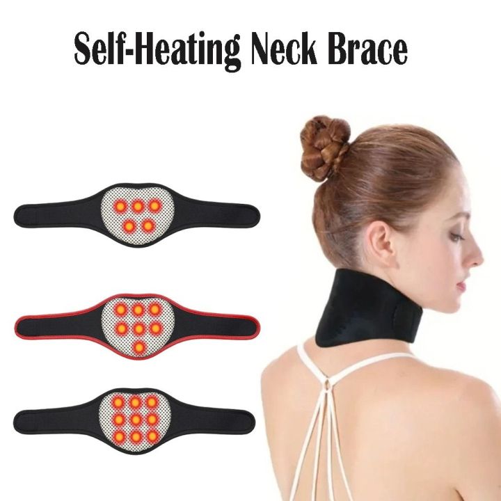 Ergonomic Shape Portable Self-Heating Neck Brace Spontaneous Heat Soft ...