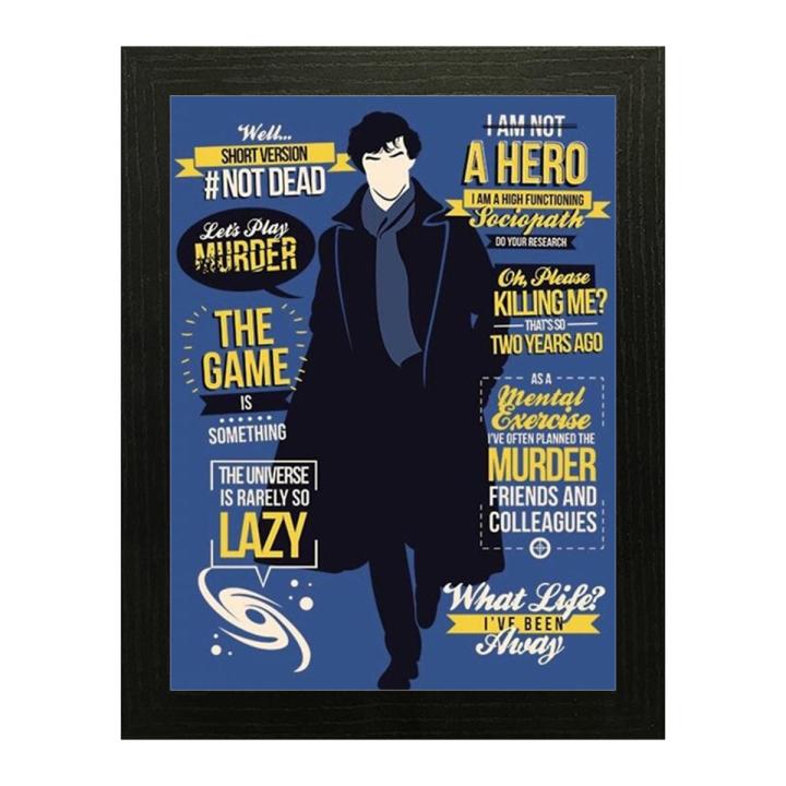 Sherlock Themed TV Show Wall Art Frame For Office and Home Decor ...