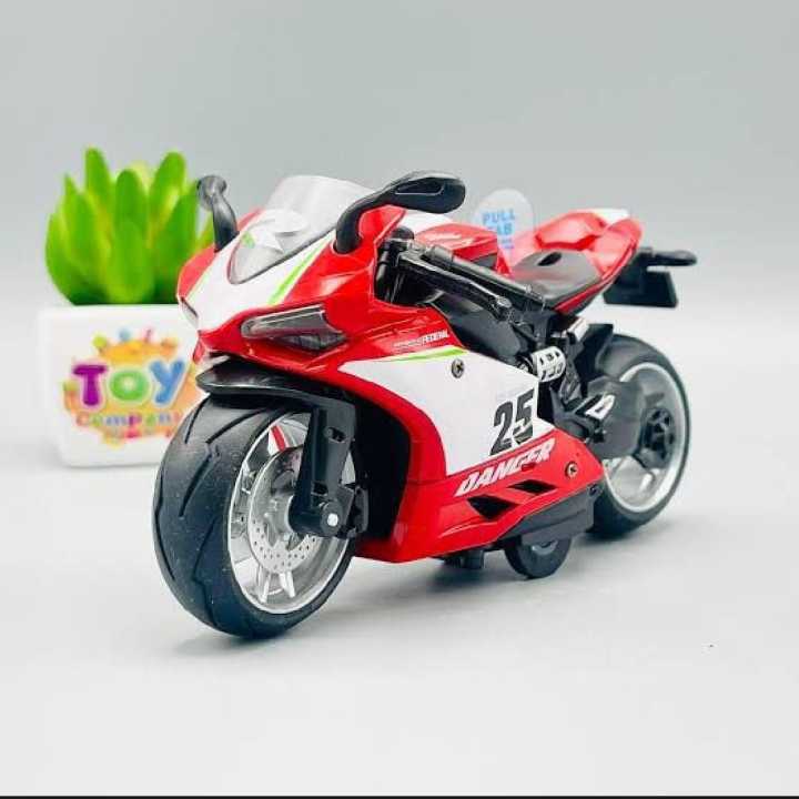 Black Motorcycle Model Metal Diecast Models Motor Bike Miniature Race ...