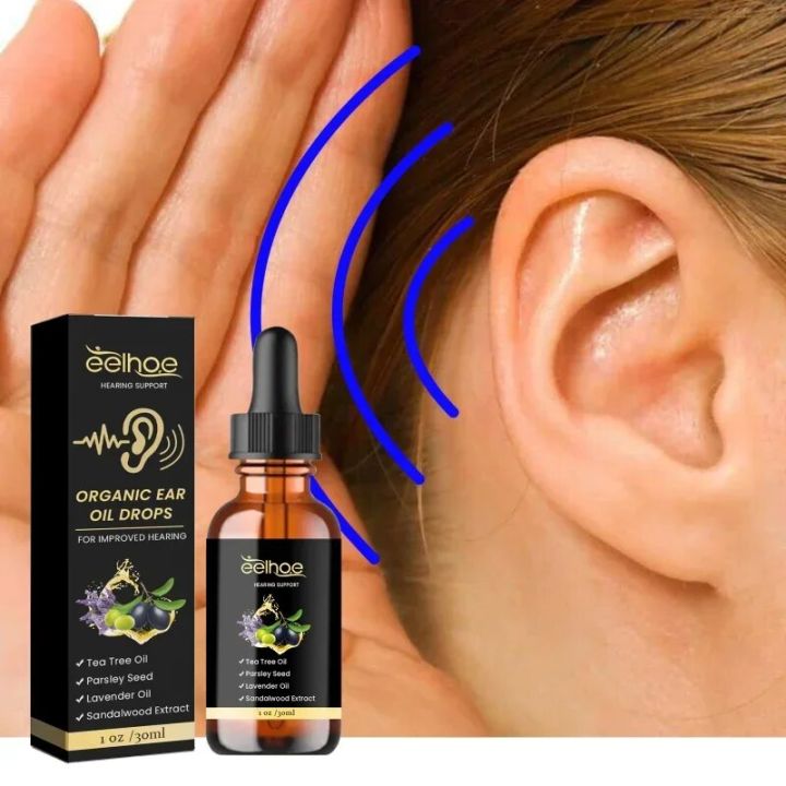 30ml Ear oil drops clean earwax relieve tinnitus ear back Deafness ...