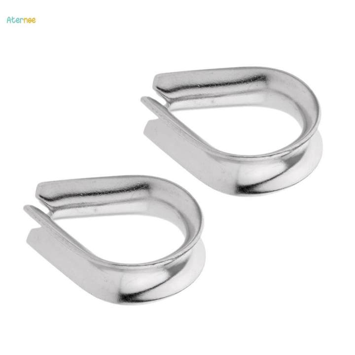 8X 2 Pieces Stainless Steel Heart Shaped Cable Thimbles Wire Rope ...