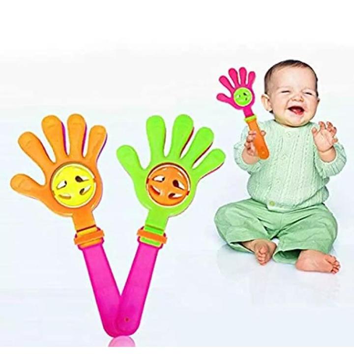 Hand Rattle clapping toy Rattle ball inside (Plastic material) Funny ...
