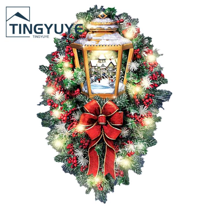Window Stickers Detachable Garland Bow Christmas Stickers | Daraz.pk