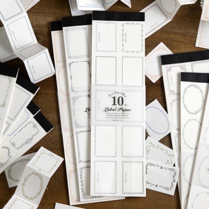 Panda Online 30PCS Vintage Imprint Series Tear Notes Lable Paper DIY ...