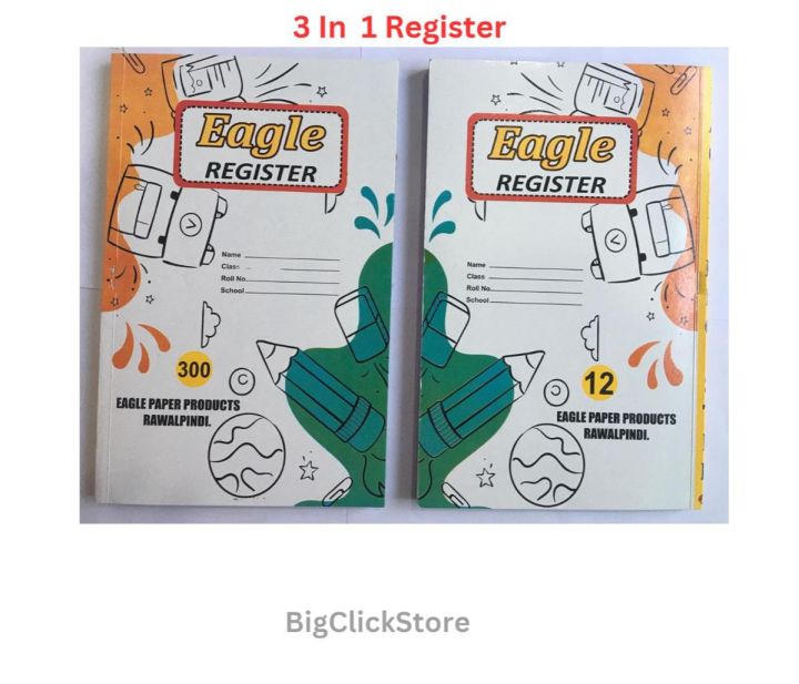 3 in 1 Register - Card Register- (English, Urdu & Maths)- For kids ...