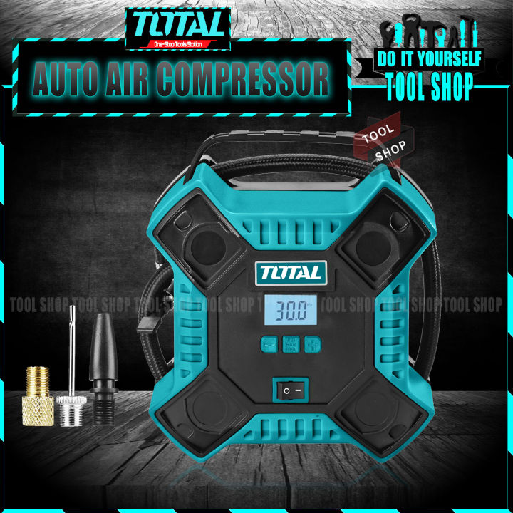 TOTAL Original Digital 12V Auto Air Compressor with Led Light | Daraz.pk