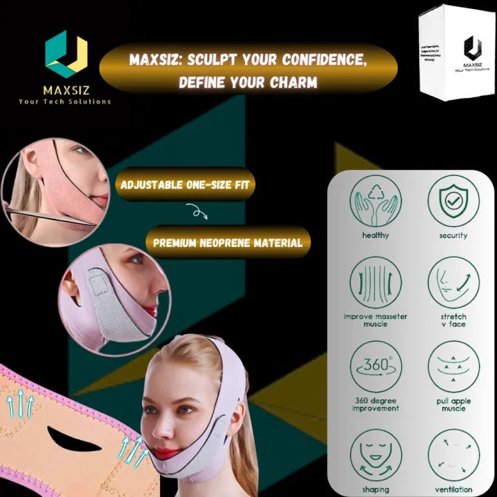 Aza Tech Elastic Face Slimming Bandage V Line Face Shaper Women Chin ...