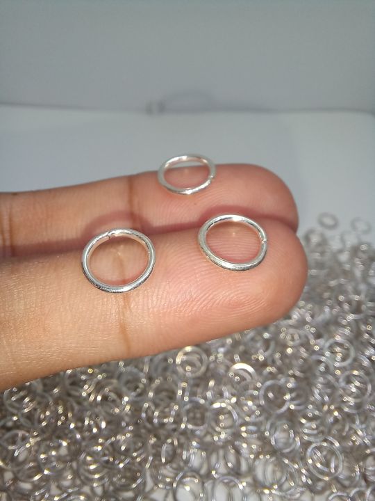 50pcs, Metal Silver (White) Open Jump Rings, about 8mm, DIY Customize Art & Craft. | Daraz.pk