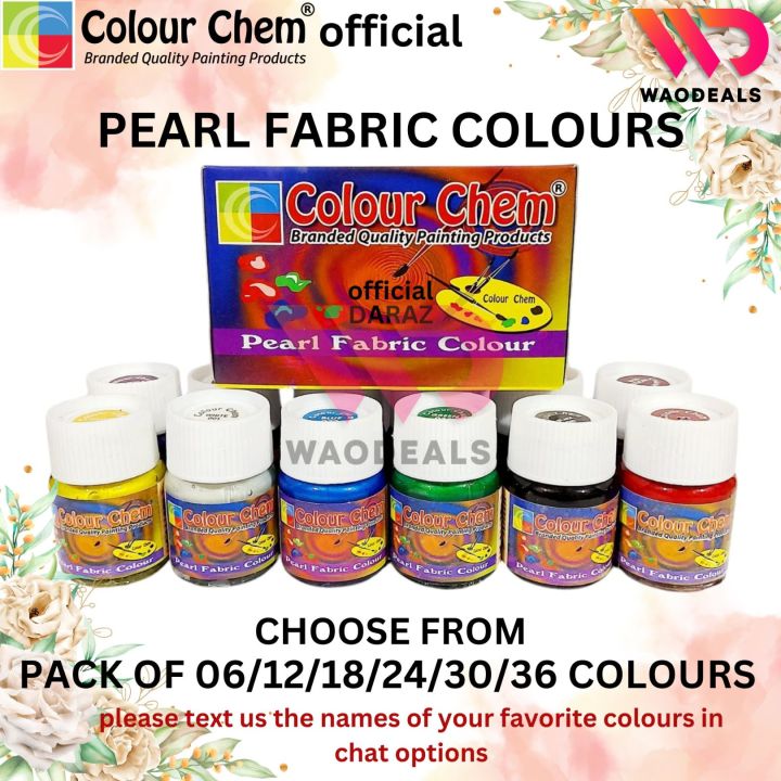 Colour Chem Pearl Fabric Paints - Metallic Glossy & Shiny Colors for ...