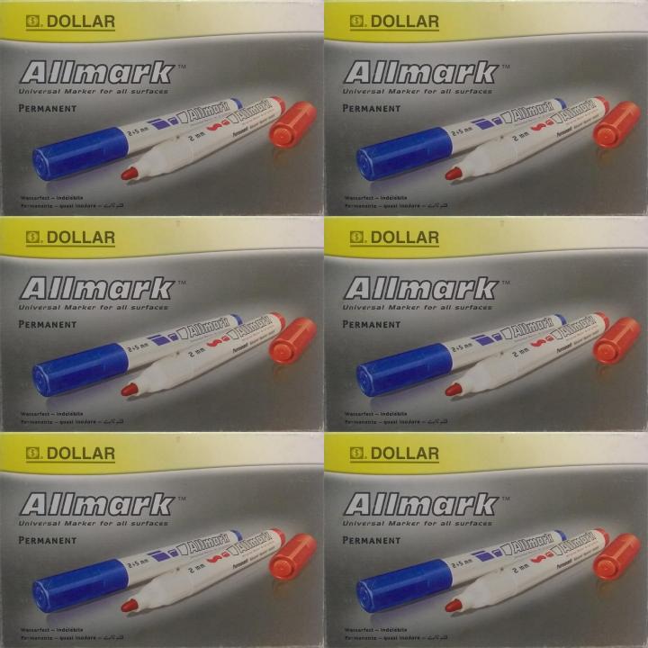 Dollar Permanent Allmark Marker / Chart Marker Allmark Pen (72 Pcs / 6 ...