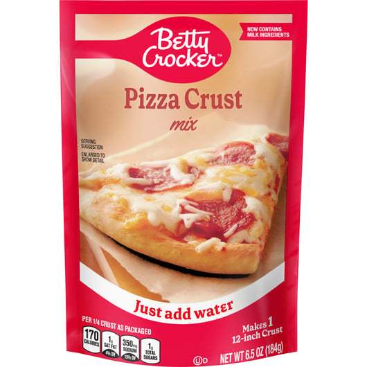 Betty Crocker Pizza Crust Mix, Just Add Water, Makes 1 12-Inch Crust ...