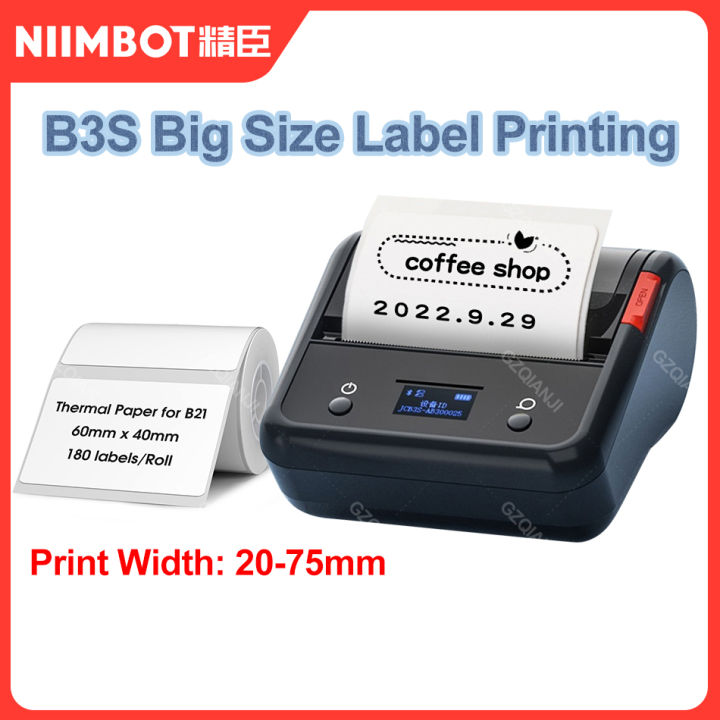 Niimbot B3s Thermal Label Printer Bluetooth Wireless Barcode Sticker Pocket Label Maker For ...