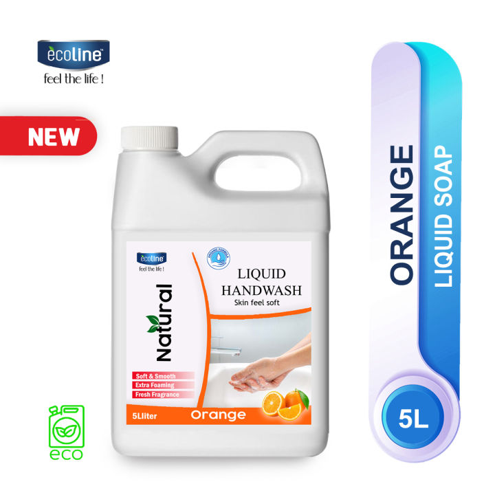 ECOLINE ORANGES HAND WASH LIQUID SOAP 5 Liters | Daraz.pk