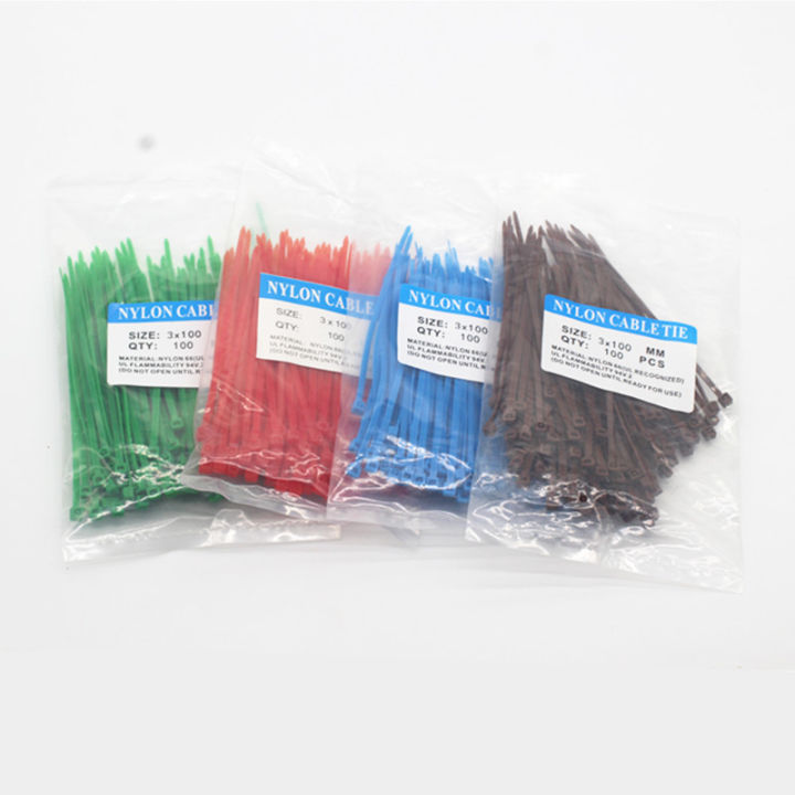 100pcs/bag Cable 18 Colors 2.5mmx100mm 2.5mm*100mm Self-Locking Nylon ...