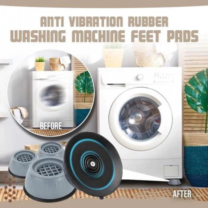 4Pcs Anti Vibration Feet Pads Washing Machine Rubber Mat | Daraz.pk