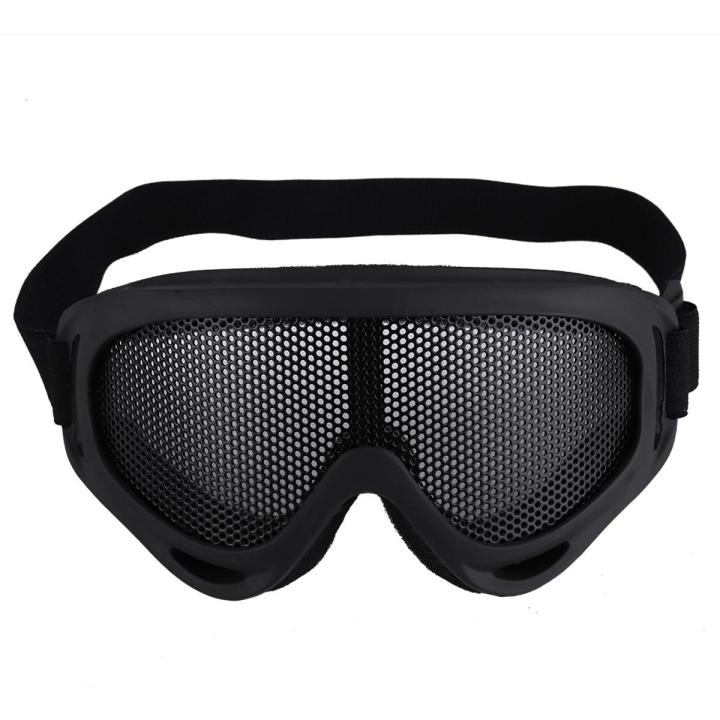 X400 Tactical Combat Mesh Goggles Outdoor Sports Steel Lenses Eyewear ...