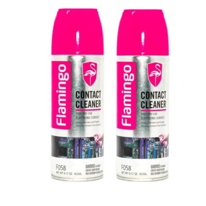 Pack of 2 Electrical Contact Cleaner Spray Flamingo 450ml | Electronic ...