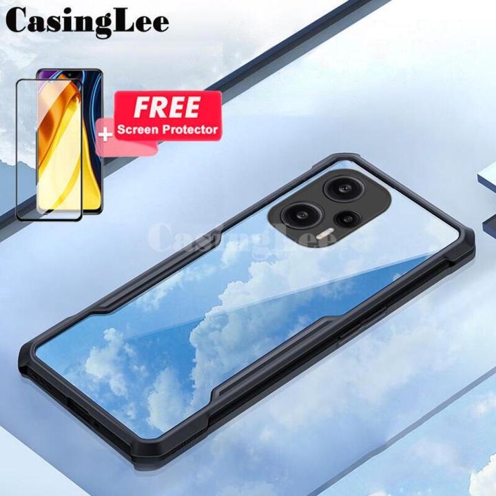 For Xiaomi Poco F5 Pro Case Transparent Clear Protector Soft Frame Hard ...