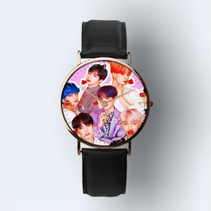 BTS Watch Bangtan Boys Design Watch For Men & Women Wrist Watch | Daraz.pk