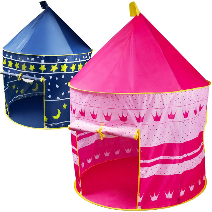 Kids Tent Toy Princess Playhouse - Toddler Play House Pink And Blue ...