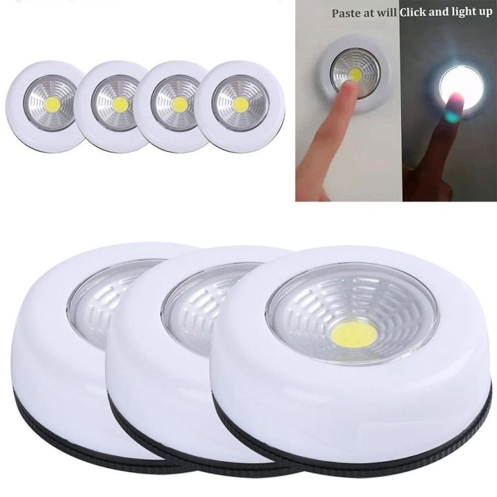 New Wireless Tap Lights Stick On Convenient Push Lights Battery ...