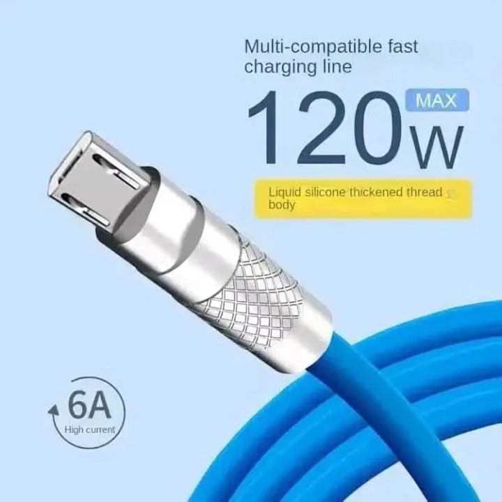 120W 6A Super Fast Charging Liquid Silicone Led Light Phone Usb Type C ...