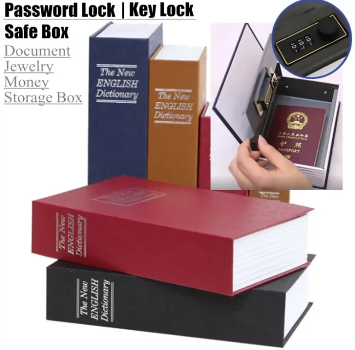 Dictionary Mini Safe Box Book Shape Money Secret Security Safe Lock ...