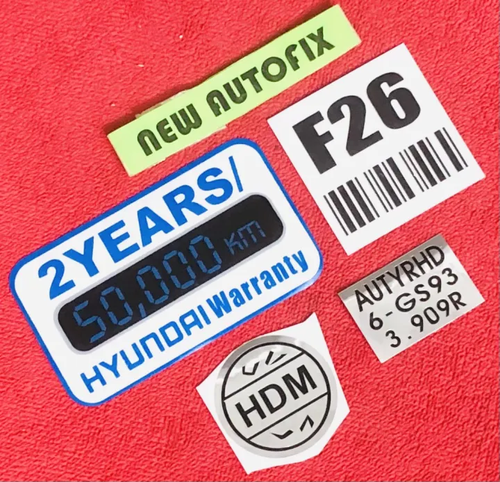 Hyundai Styling Bonnet Stickers set 04 PCS | Daraz.pk