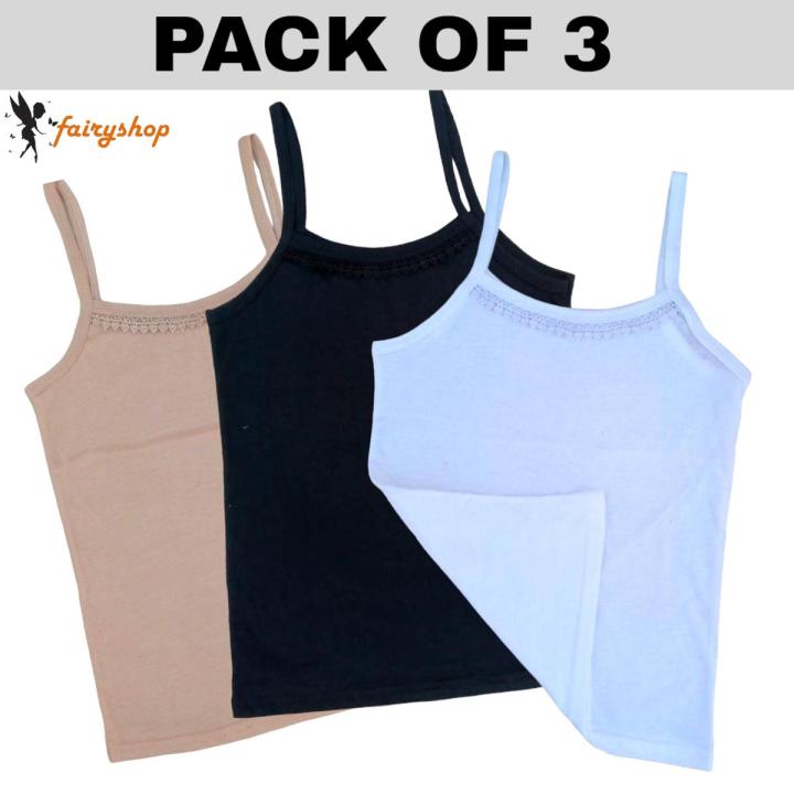 FairyShop Pack of 3 Camisole (Shameez) For Ladies - HH7 | Daraz.pk