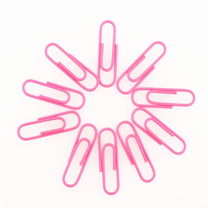 Pink Colors 28/33/50mm Size Accessories Paper Clips Notebook Memo Pad ...