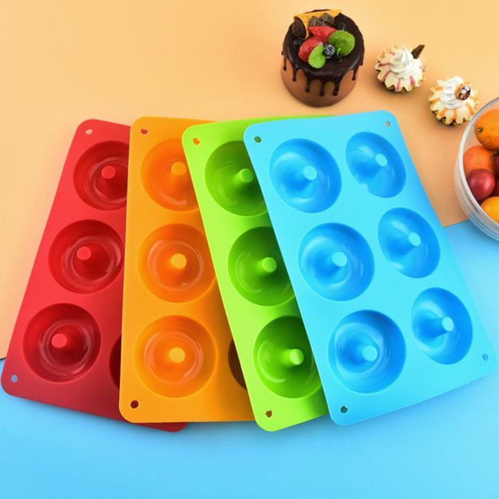 Easy Clean Non-Stick 6 Holes Silicone Donut Mold High Temperature ...