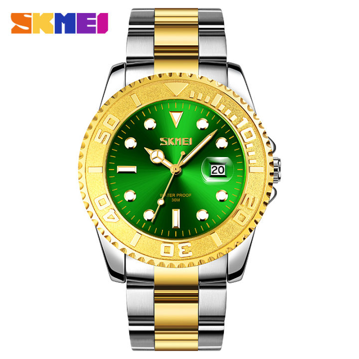 SKMEI Quartz Watch With Date 30m Waterproof Fashion Wristwatches For ...