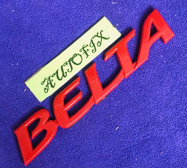 Toyota Belta rear plastic Emblem red color 01 PC | Daraz.pk