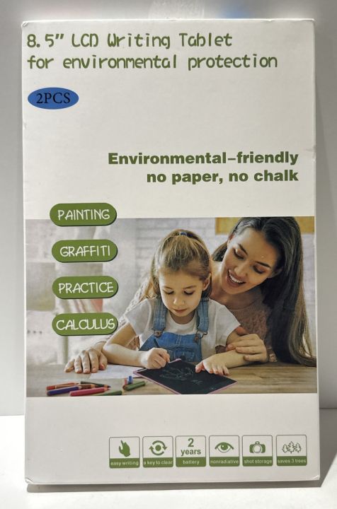 8 Inch LCD Writing Tablet – Electronic Doodle Drawing Pad, Erasable ...